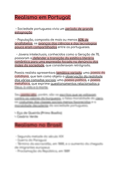 Solution Realismo Resumoresume Studypool