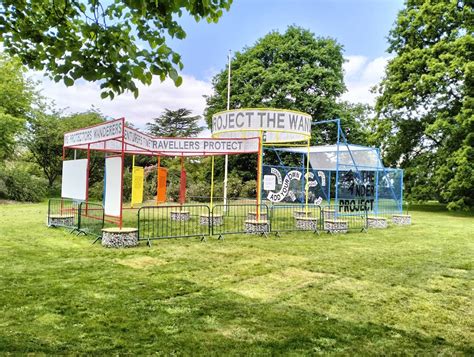Scaffolding Tubes Used To Create Signage At Kew Gardens