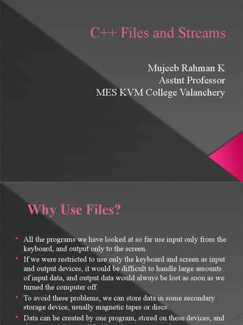 C Files And Streams Pdf Programming Computer Program