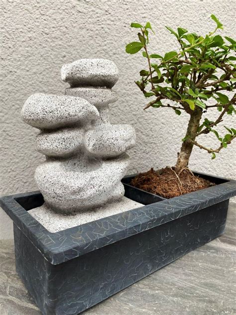 Бонсай з декоративним камінням та водоспадом купити ціна у Києві Львові Одесі Magic Gardens