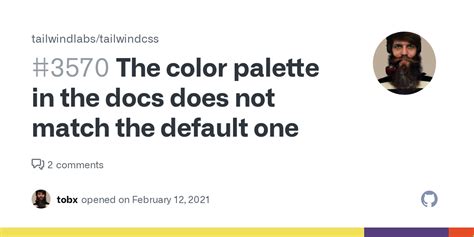The Color Palette In The Docs Does Not Match The Default One · Issue 3570 · Tailwindlabs