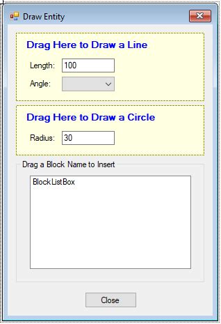 Drive AutoCAD With Code Drag Drop In AutoCAD 3 Drag From PlugIn UI And Drop Onto AutoCAD
