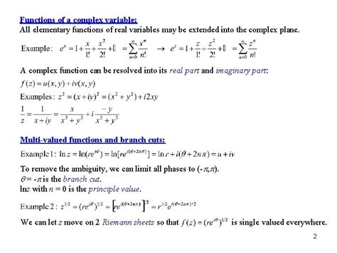 Chapter 6 Functions Of A Complex Variable I