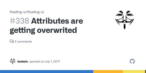 Attributes Are Getting Overwrited · Issue 338 · Floating Uifloating Ui · Github