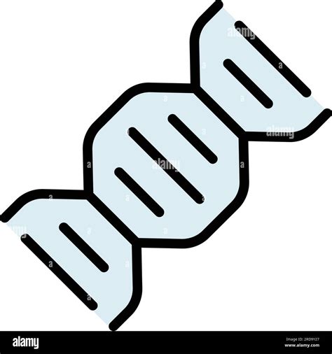 Lab Dna Icon Outline Vector Science Laboratory Chemistry Test Color Flat Stock Vector Image