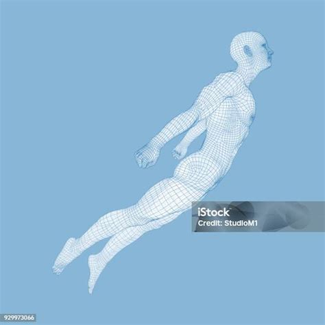 공중에 떠오르게 하는 공중에에서 떠 있는 사람입니다 남자 인체 3d 모델입니다 디자인 요소입니다 벡터 일러스트입니다 인체에 대한 스톡 벡터 아트 및 기타 이미지 Istock