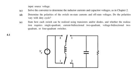 In Problems 4 1 To 4 6 The Input Voltage Vg Is Dc Chegg Com