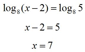 Logarithmic Equations Examples