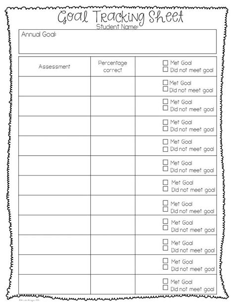Progress Monitoring Free Printable Data Collection Sheets For Iep Goals