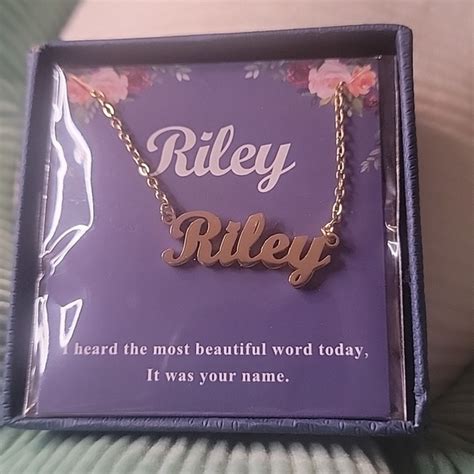 Ldurian Jewelry Riley Gold Toned Cursive Name Necklace Poshmark