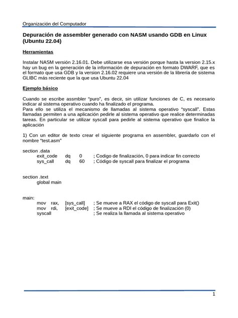 Tutorial Gdb Descargar Gratis Pdf Lenguaje Ensamblador Programa
