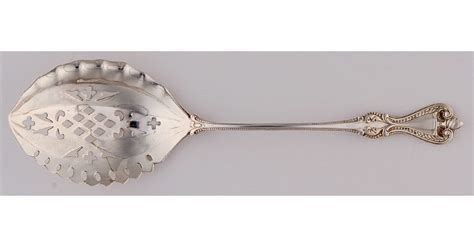 Old Colonial Sterling 1895 No Monograms Solid Pierced Cheese Server
