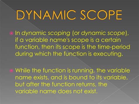 Scope Static And Dynamic Ppt