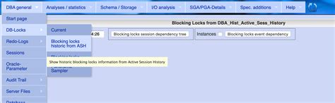 oracle db retrospective analysis of blocking locks with panorama