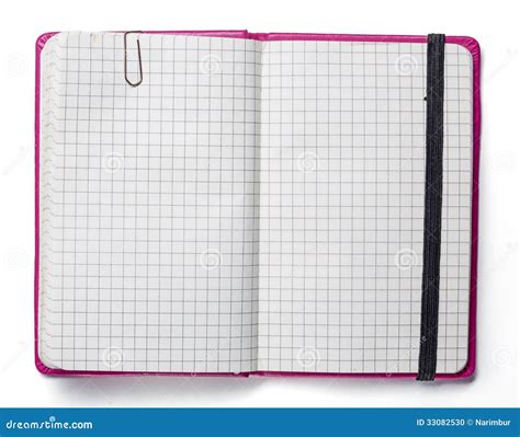Blank Page Of Pink Note Book With Paper Clip And Elastic Strap I Stock Photo Image Of Meeting
