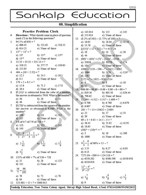 Simplification 4 Pdf Mathematics