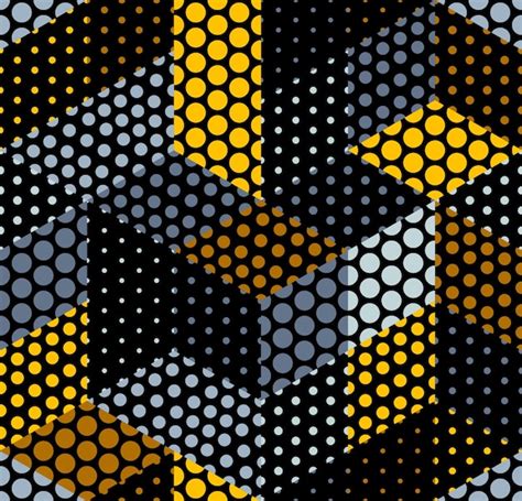 Premium Vector Dotted Seamless Isometric Geometric Pattern Dots 3d Cubes Vector Tiling