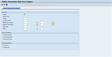 GLDE SAP Tcode Deletion Of Flex G L Transactn Data