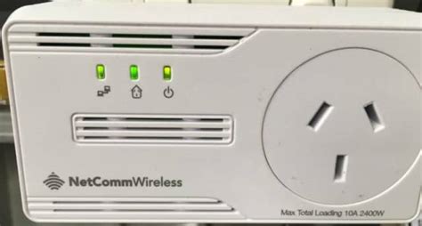Netcomm Wireless Np505f Powerline Adapter Ac Pass Through Ethernet Por Modems And Routers In