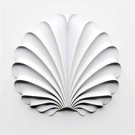 Premium Ai Image Symmetrical Shell Design On White Background Premium Ai Image Symmetrical Shell Design On White Background