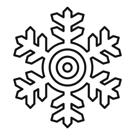 Snowflake Icon Outline Style 14628296 Vector Art At Vecteezy