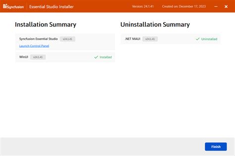 Installing Syncfusion WinUI Web Installer Syncfusion