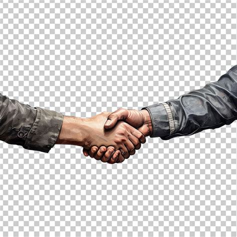 A Simple Handshake Turning Into An Unexpected Hug Expressing Warmth And Connection In An
