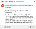 Fix Error Applying Hyper V Virtual Switch Properties In Windows