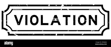 Grunge Black Violation Word Rubber Seal Stamp On White Background Stock