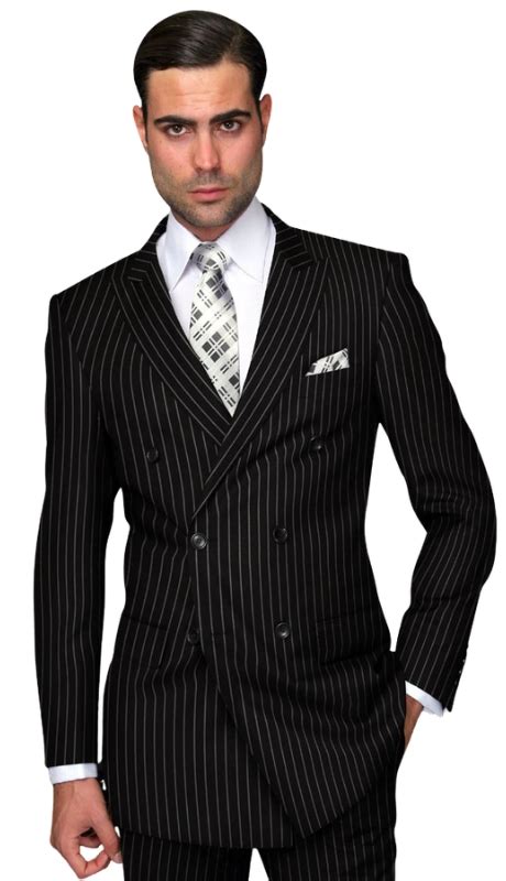 Statement Azura Black White Mens Suit