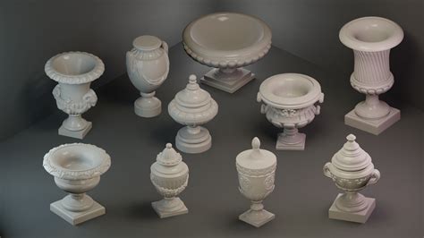 10 Classical Vases And Urns 3d Model Cgtrader