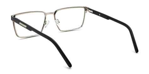 Nataniel Téglalap Fekete Glasses For Férfi Lensmart