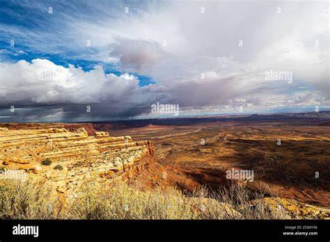 The Moki Dugway On Utah Highway 261 Is A Steep Section Of Switchbacks