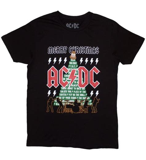 Ac Dc Merry Christmas Black T Shirt Merchoid
