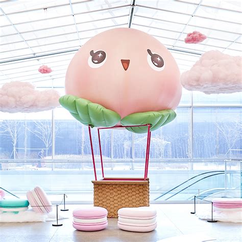 목동에 대형 복숭아 토끼 상륙 푸룻푸룻프렌즈 핑크닉 전시