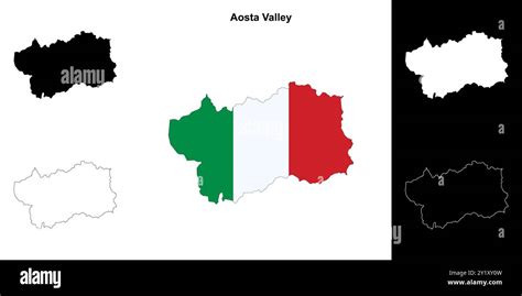 Aosta Valley Blank Outline Map Set Stock Vector Image And Art Alamy