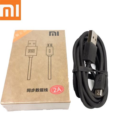 Original Xiaomi Redmi Note Charger Cable Micro Usb A Cm Black Quick Fast Charge Data Line