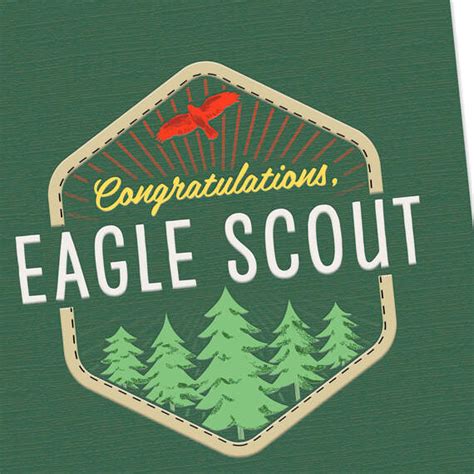 Spirit Of Adventure Eagle Scout Congratulations Card Greeting Cards