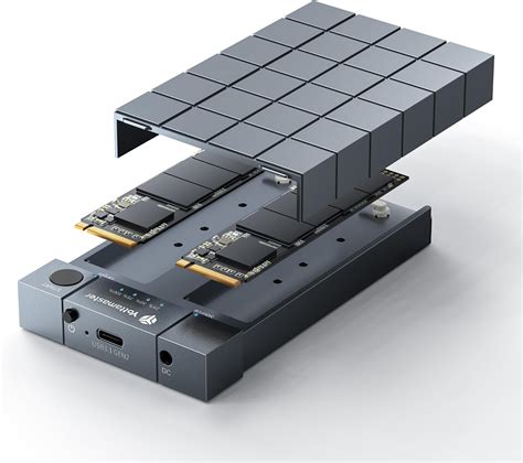 isheep raid boîtier ssd m 2 nvme dual bay avec pm raid0 raid1 large