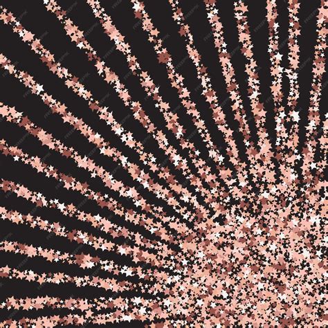 검은 배경에 스타 장식 조각 색종이 크리스마스 파티 프레임 격리 평면 생일 카드 황금 별 배너 바우처 선물 카드 템플릿 벡터 골드 반짝이 바닥에 떨어지는 입자 프리미엄 벡터