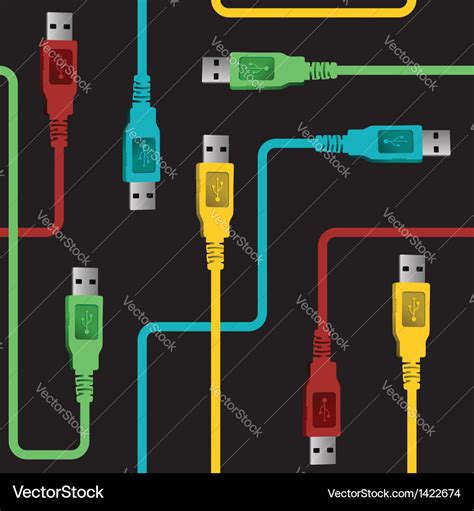 Usb Wire Communication Pattern Royalty Free Vector Image