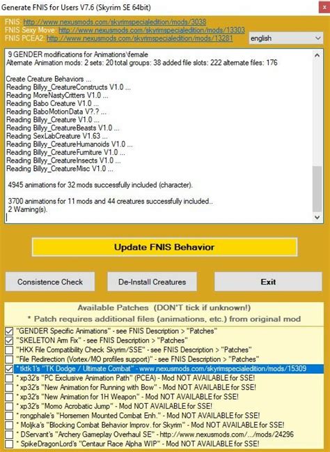Odd Issue With FNIS Creature Pack Technical Support Skyrim Special Edition LoversLab