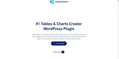 Wpdatatables Tables And Charts Manager Creativesea