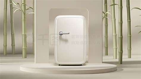 家电ai数字艺术 家电简约3d渲染白色冰箱竹林背景装饰插画 Ai图片免费下载 Jpeg格式 4096像素 编号71506182 千图网
