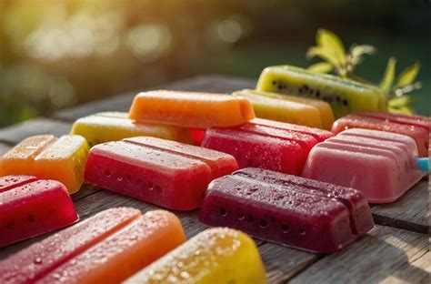 Premium Photo Fruity Popsicles On A Summer Day