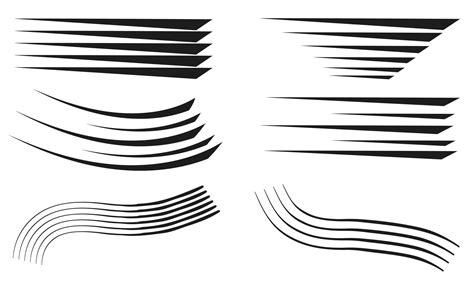 speed lines flying particles icon set vector illustration eps 10