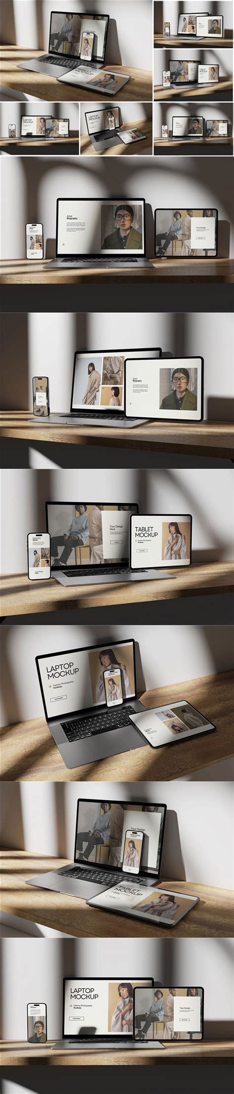 多设备响应式屏幕ui样机素材cnn