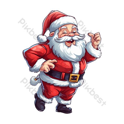 크리스마스 산타클로스 만화 일러스트 Psd 무료 다운로드 Pikbest