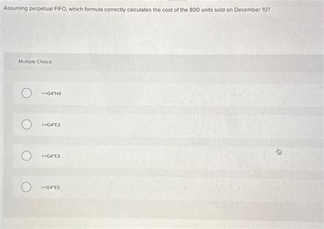 Solved Applying Excel Perpetual FIFO Cost Of Goods Sold Chegg Com