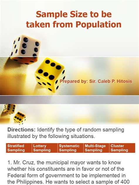 Slovins Formula Pdf Sampling Statistics Estimator